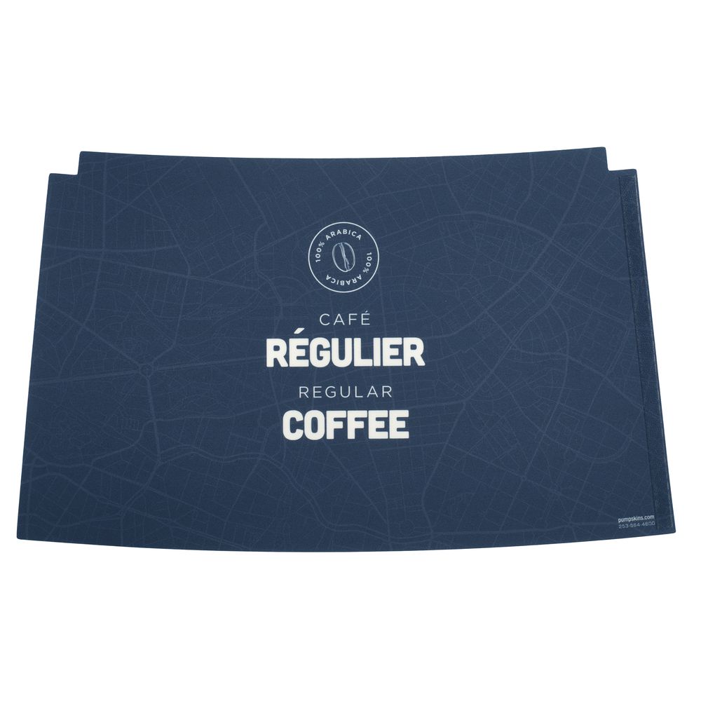 Pump Skin Removable, Bilingual Regular Coffee Sign