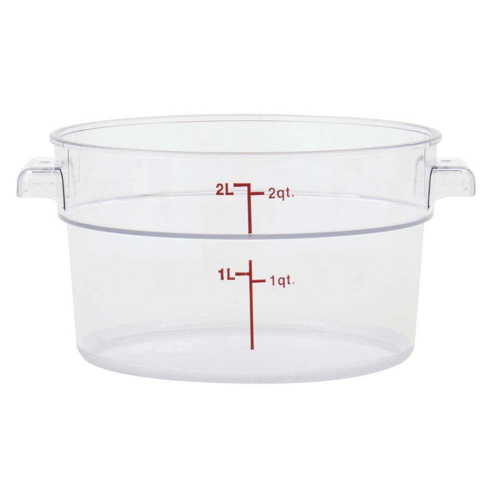 HUBERT® Clear Round Food Storage Container - 6 3/4"Dia x 4 1/4"D