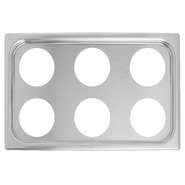 Vollrath Stainless Steel Steam Table Adapter Plate - Full Size with Six ...