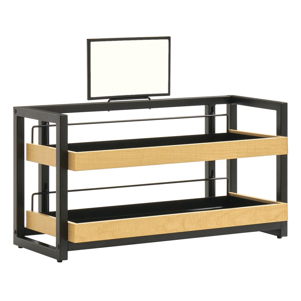 2-Shelf Counter Merchandiser With Sign Holder - 30-1/5"W x 13-1/3"D x ...