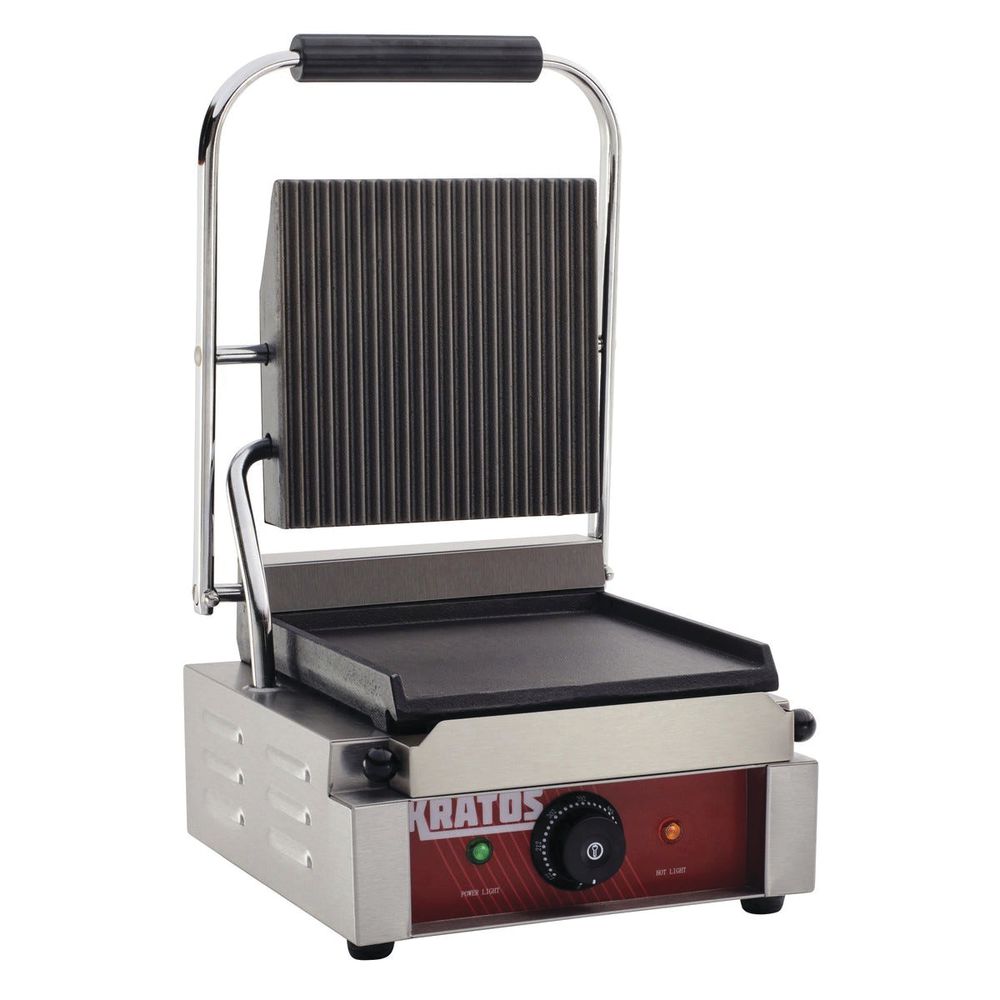 Kratos 29Y-019 Panini Sandwich Grill With Grooved Top and Smooth Bottom ...