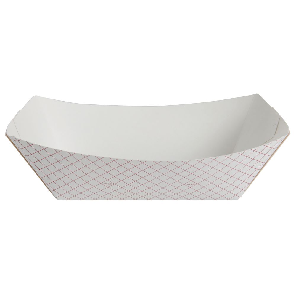 Dixie RP1000 Red Plaid Tray, 10 lb. - 8 3/10"L x 11"W x 2 47/50"H