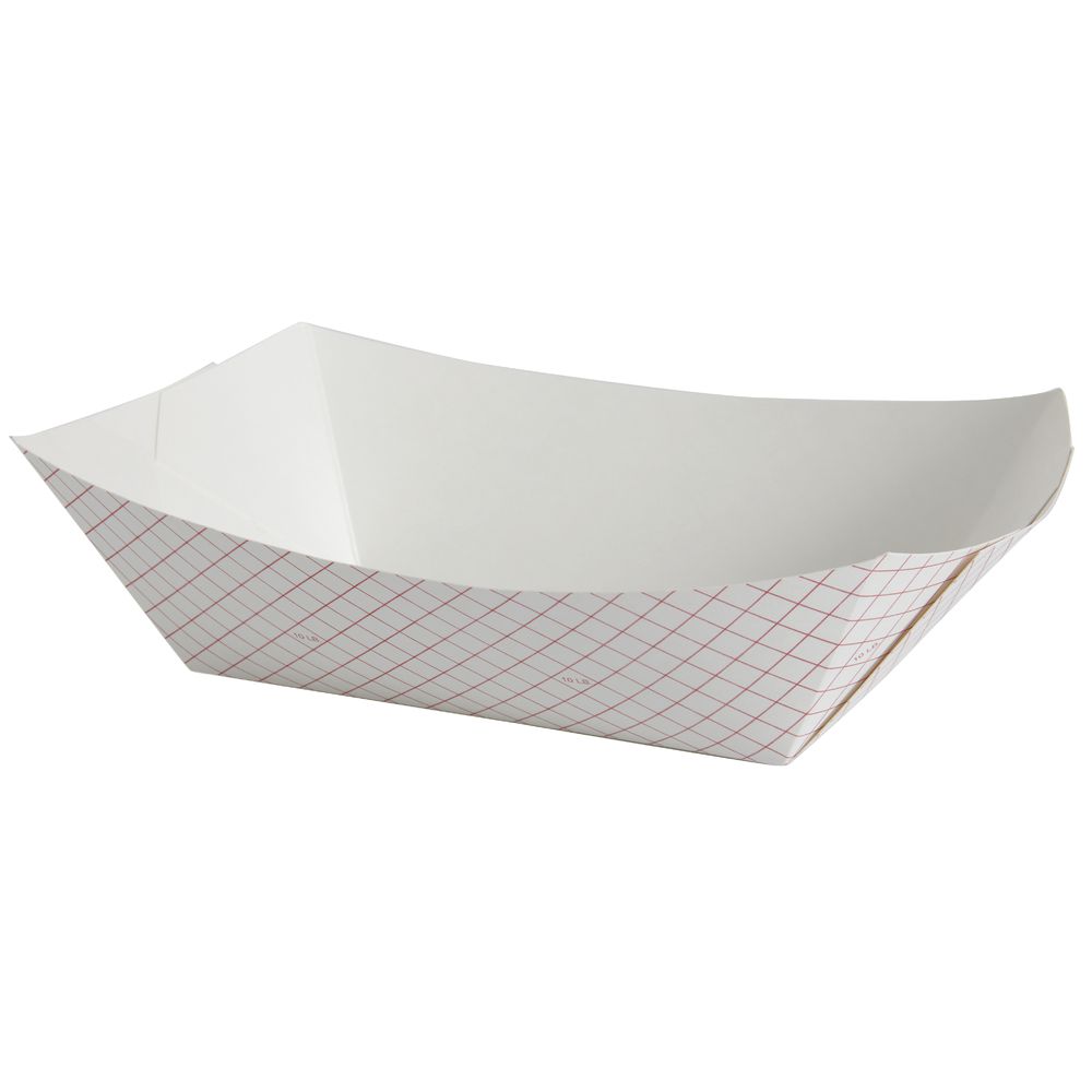 Dixie RP1000 Red Plaid Tray, 10 lb. - 8 3/10"L x 11"W x 2 47/50"H