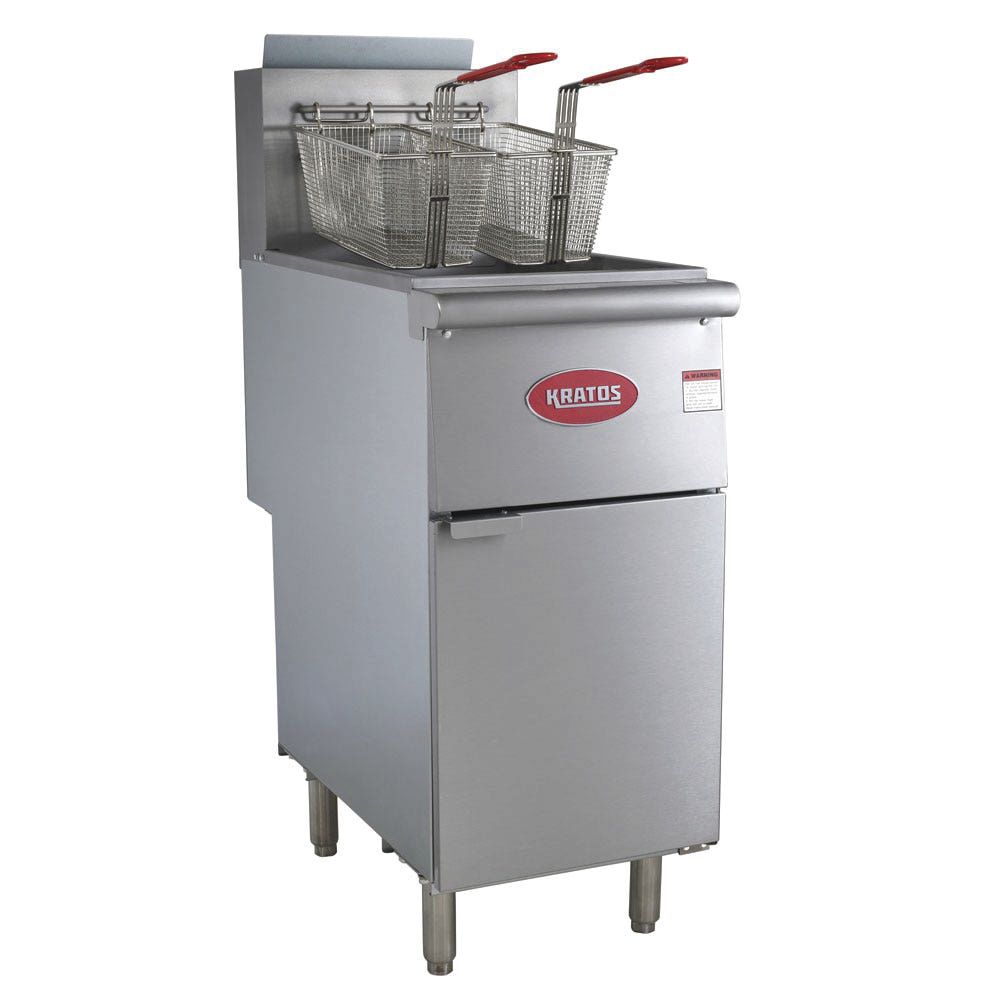 Kratos 29Y-011 Commercial Gas Floor Fryer, Four Burners - 15 1/2"W x 30 1/2"D x 45 1/2"H