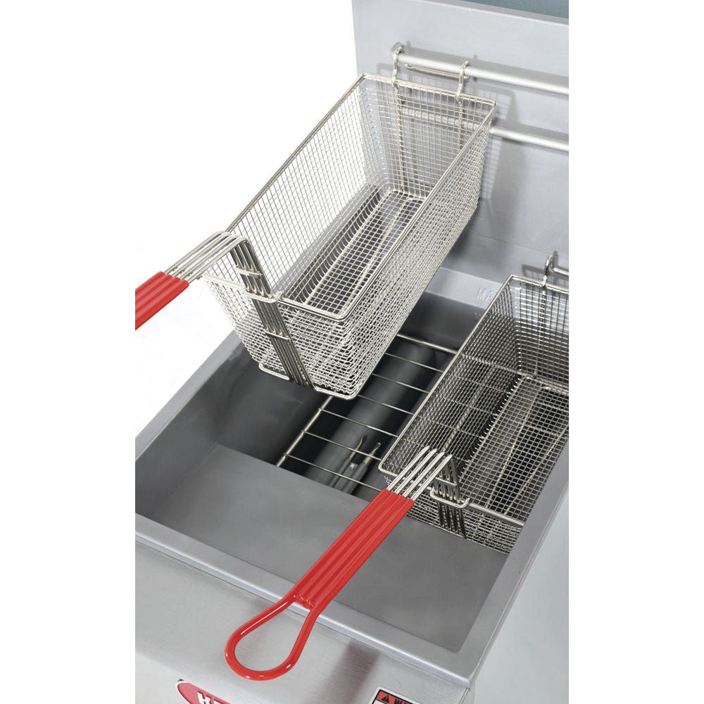 Kratos 29Y-011 Commercial Gas Floor Fryer, Four Burners - 15 1/2"W x 30 1/2"D x 45 1/2"H