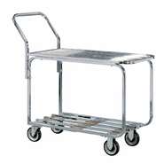 HUBERT® Plated Steel Wire Stock Cart - 36"L x 18 1/2"W x 40 1/2"H