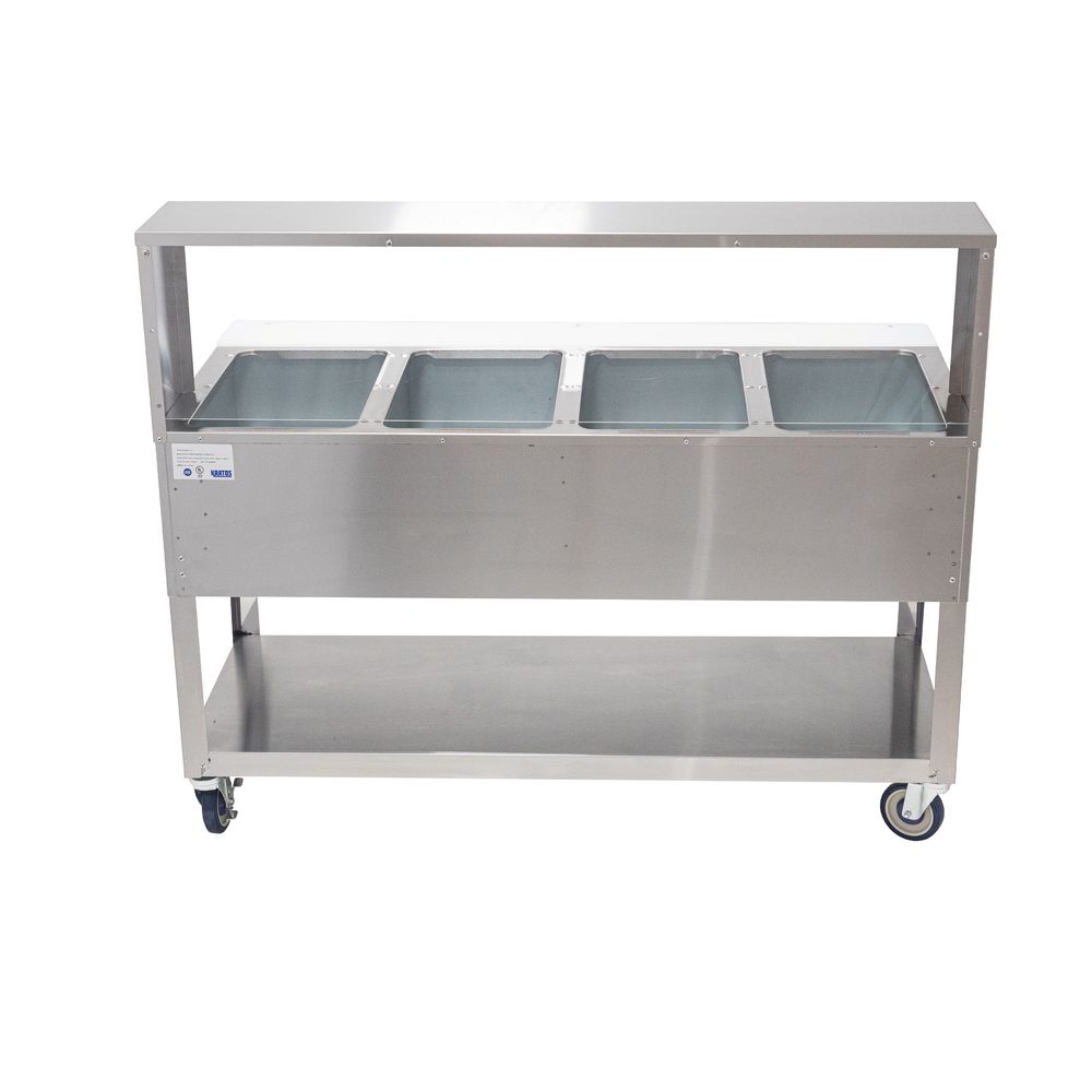 Kratos 28W-203 Electric Steam Table w/ Overshelf, 4 Wells - 57"W x 30"D ...