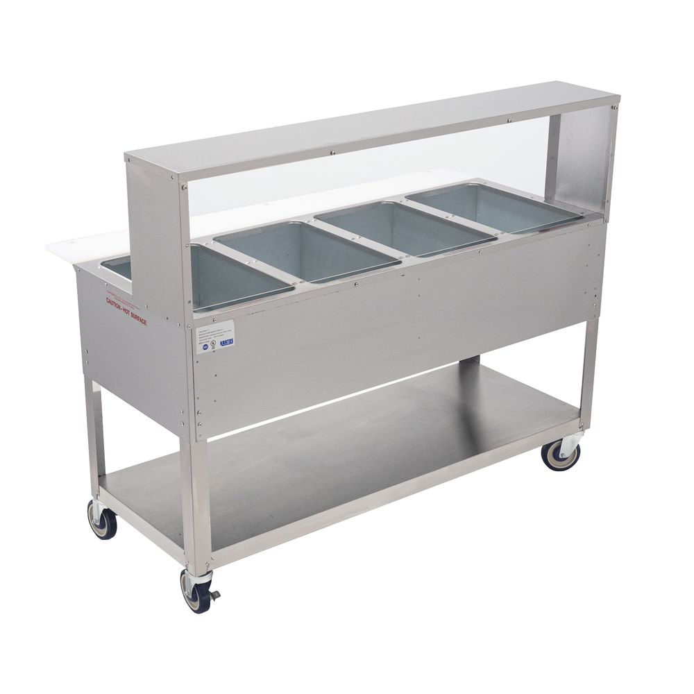 Kratos 28W-203 Electric Steam Table w/ Overshelf, 4 Wells - 57"W x 30"D ...