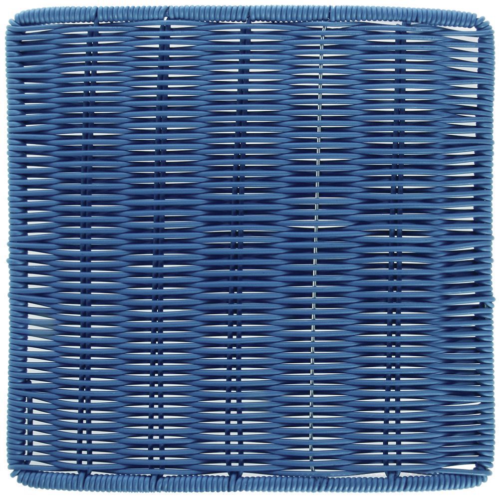 Expressly Hubert® Square Synthetic Blue Wicker Basket - 12"L x 12"W x 2 ...