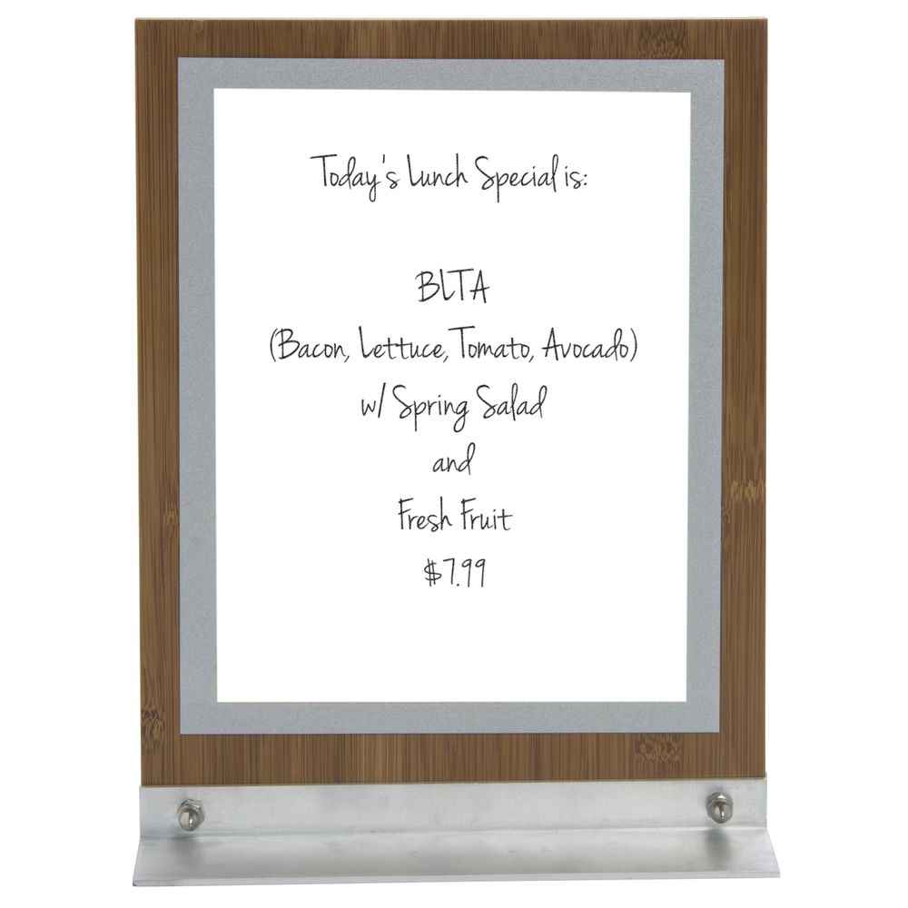 Expressly HUBERT® Bamboo T-Base Signholder - 8 1/2"L x 11"H