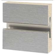 8' x 4' Brushed Aluminum Anchor Core Slatwall with Aluminum Insert