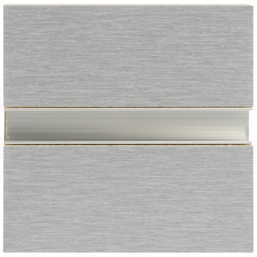 8' x 4' Brushed Aluminum Anchor Core Slatwall with Aluminum Insert