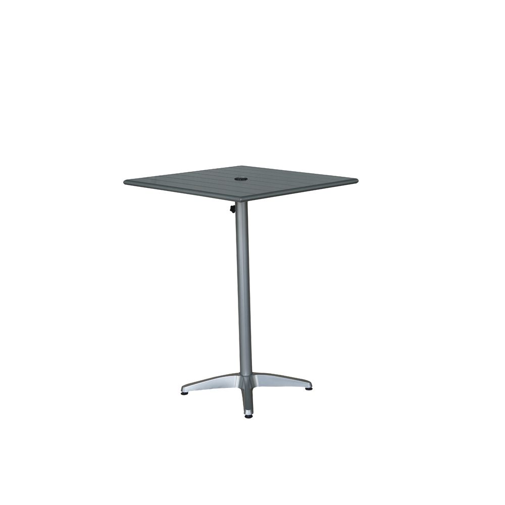 CenPro 32Q-148 Outdoor Table With Umbrella Hole, Silver Powder Coated ...
