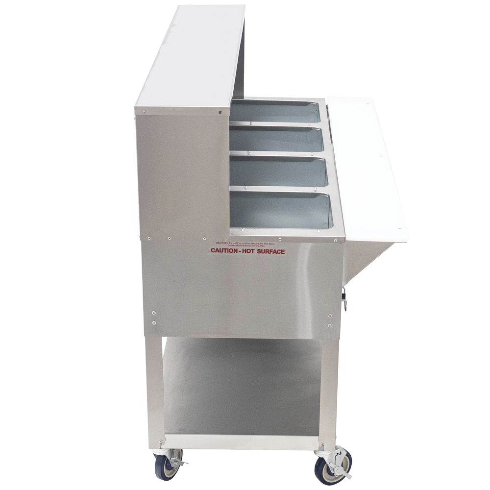 Kratos 28W-204 Mobile Four-Pan Open-Well Electric Steam Table with ...