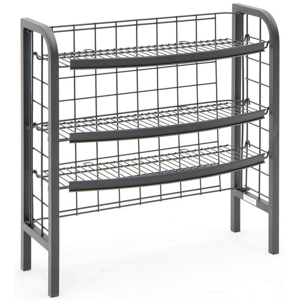 HUBERT® 3-Tier Black Wire Countertop Display - 19 1/2"W x 12"D x 23"H