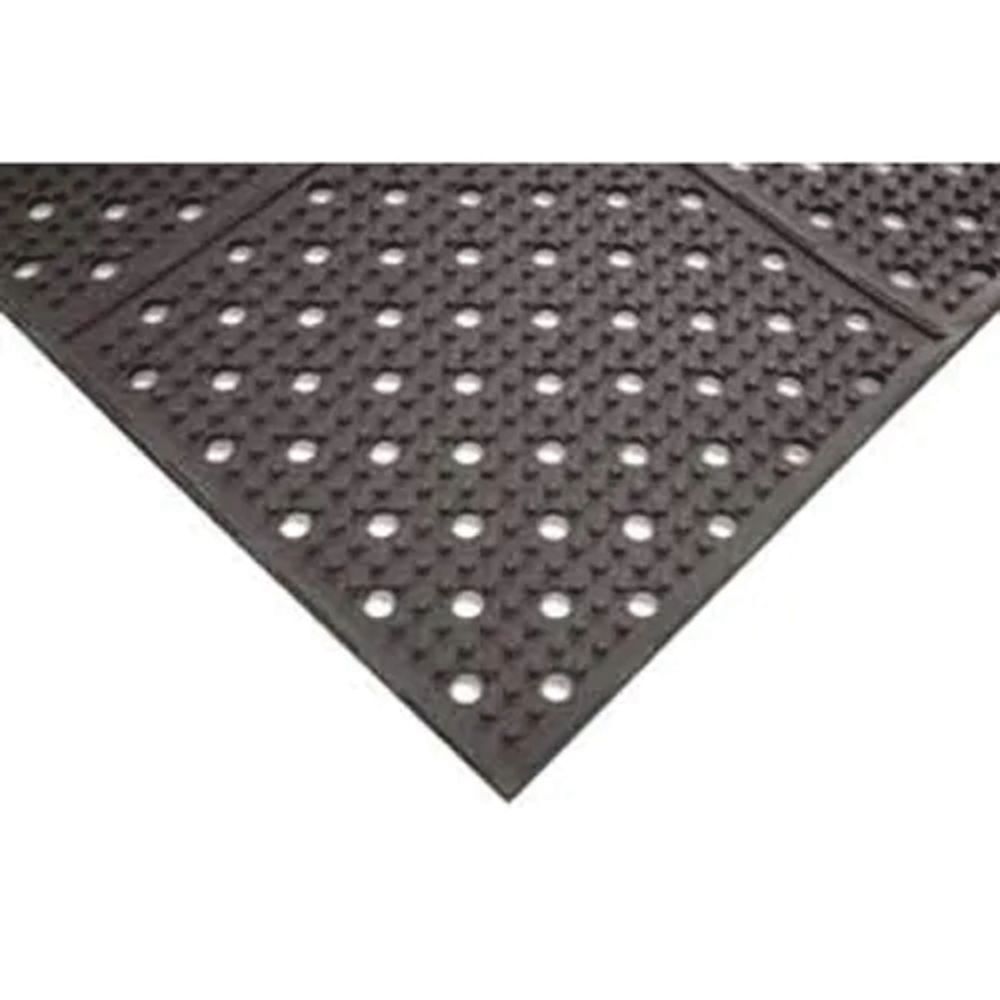 Cactus Mat Black Revers-a-Mat Safety Anti-Fatigue Rubber Floor Mat, 2'L ...