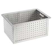 Kratos Perforated Stainless Steel Scrap/Pre-Rinse Basket for 10"x14" Bowls