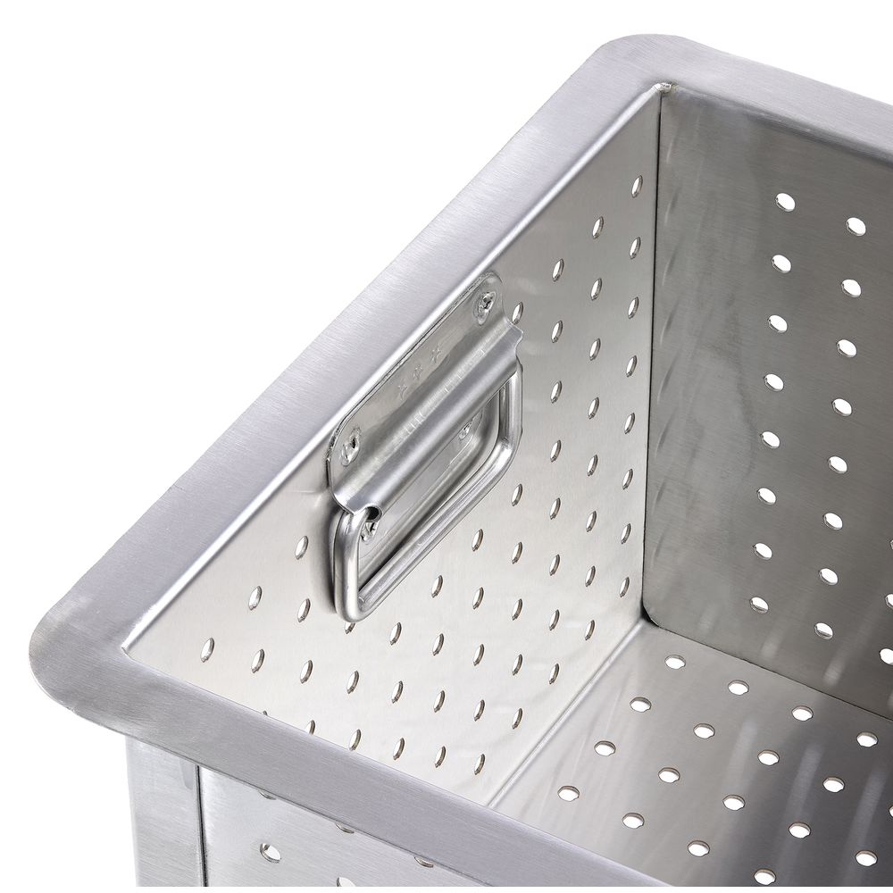 Kratos Perforated Stainless Steel Scrap/Pre-Rinse Basket for 10"x14" Bowls