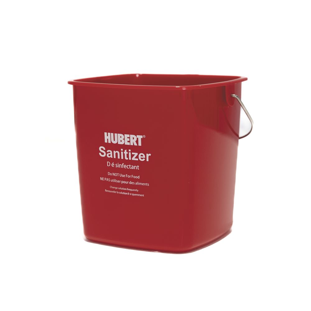 HUBERT® 3-Qt Sanitizing Utility Bucket, Red - 6-1/3"L x 6-1/3"W x 5-3/4"H