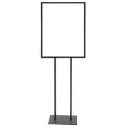 Black Metal Floorstanding Sign Holder - 28"L x 22"W x 60"H