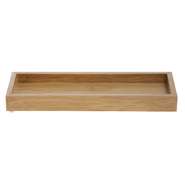 FOH Natural Bamboo Tray - 11 3/4"L x 4 1/4"W x 1 1/4"H