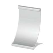 Concurva Matte Silver Metal Curved Sign Holder - 2 1/2"L x 4"H