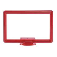 Red Plastic Sign Frames With Wedge Base - 11"L x 7"H