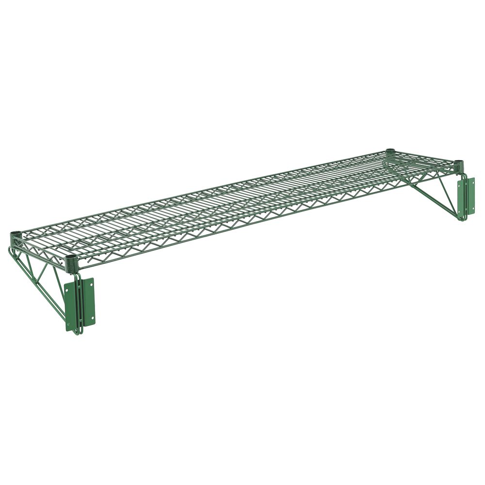 Kratos 18"x48" Green Epoxy Wire Wall Mount Shelf
