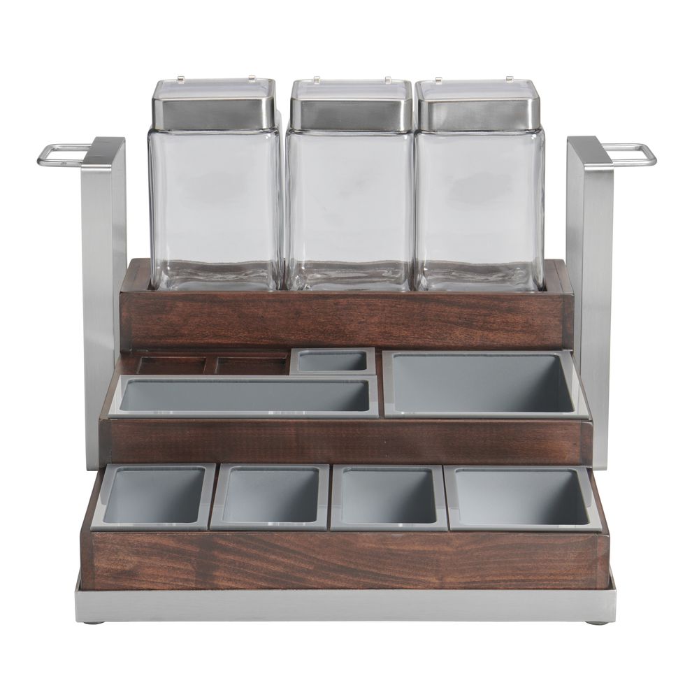 CONDIMENT TEA DISPENSER W/(3)JARS