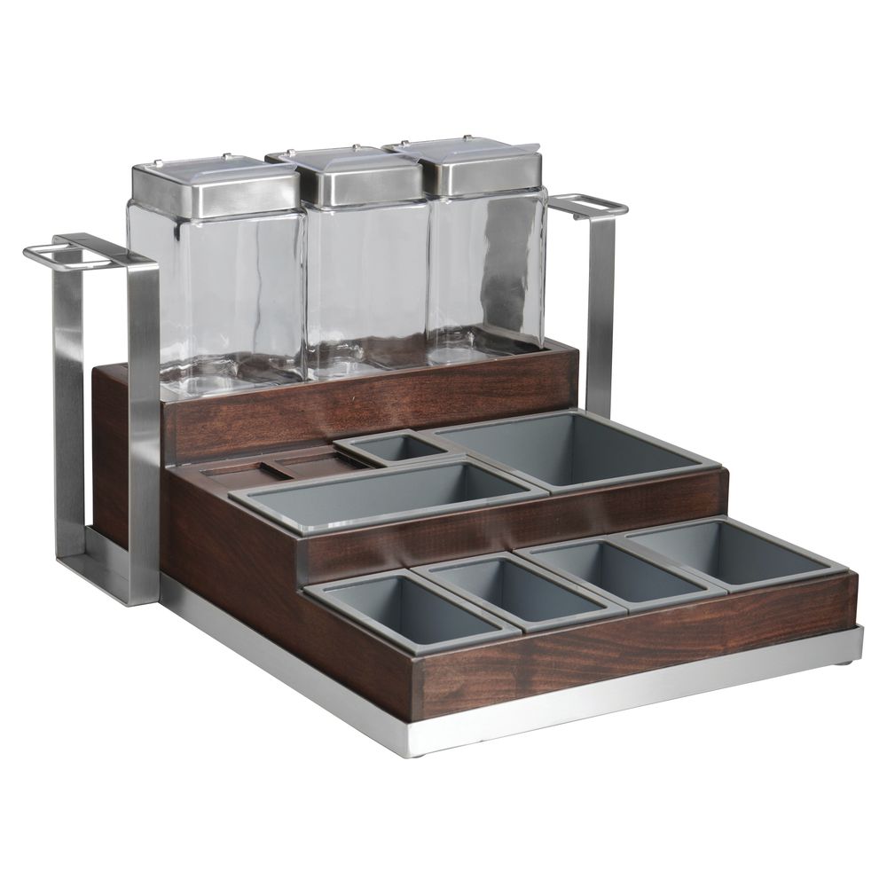 CONDIMENT TEA DISPENSER W/(3)JARS