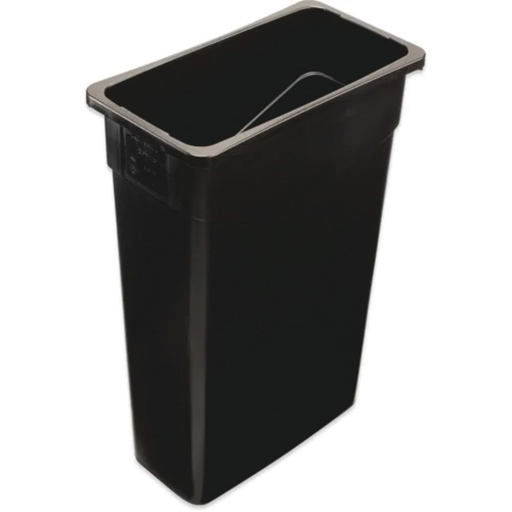 Carlisle Trimline™ Black 23-Gallon Slim Rectangular Trash Can
