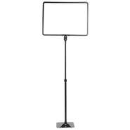 Horizontal Matte Black Metal Sign Frame Flat Base Adjustable Stem - 11 ...
