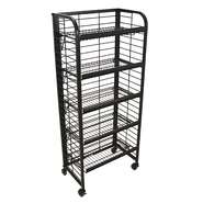 Mobile Merchandisers Black Metal 5-Shelf Display Rack - 24"L x 13"W x 52"H