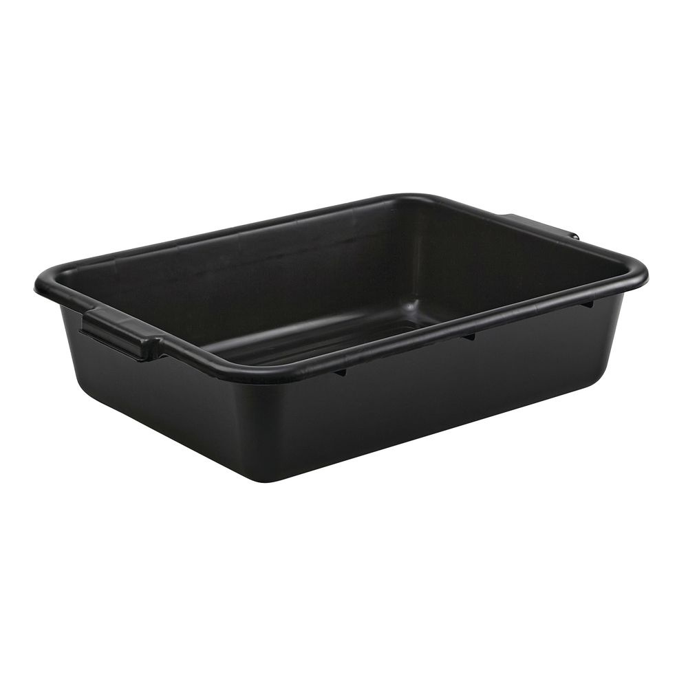 HUBERT® Black Plastic Bus Tub, 20"L x 15"W x 5"H