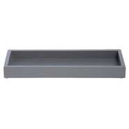 FOH Smoke Grey Bamboo Tray - 11 3/4"L x 4 1/4"W x 1 1/4"H