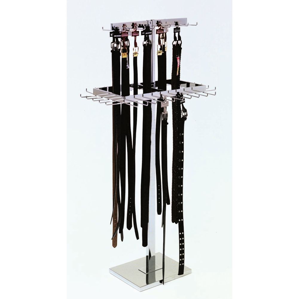 2-Tier Adjustable Belt Tie Rack