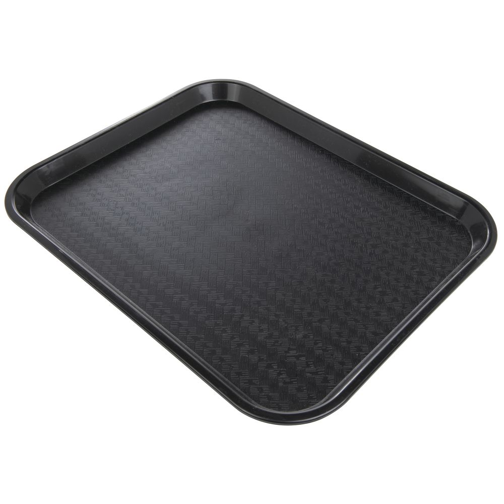 Black Plastic Antimicrobial Café Tray - 14"L x 18"W