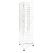 White 3-Sided Grid Rack
