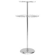 Chrome 2-Tier Revolving Belt Rack, 58"H