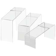 Acrylic Slanted Shoe Risers, Set of 3