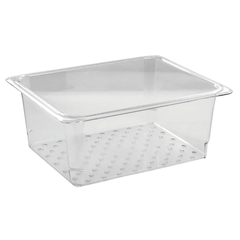 Cambro Camwear® Clear Polycarbonate Colander Pan - 1/2 Size 5"D