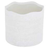 White Ceramic Delphi Pot - 6 1/2"Dia x 6"H