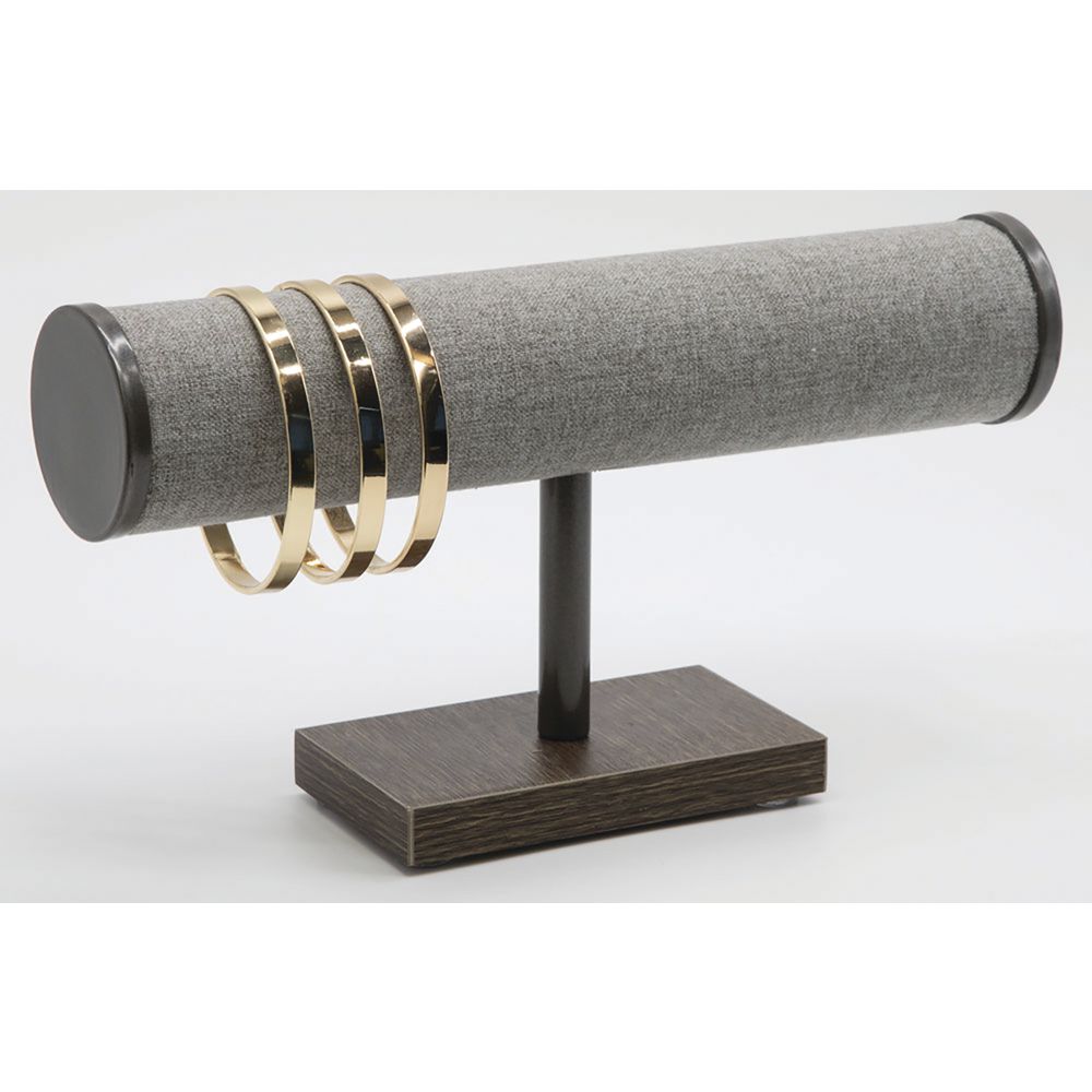 Bronzed Oak T-Bar Bracelet Display - 10"W x 2 1/2"D x 5 3/8"H