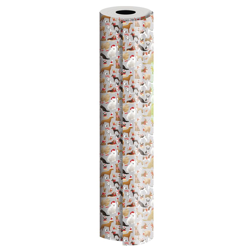 Full Roll Santa's Helper Holiday Gift Wrap, 30"W