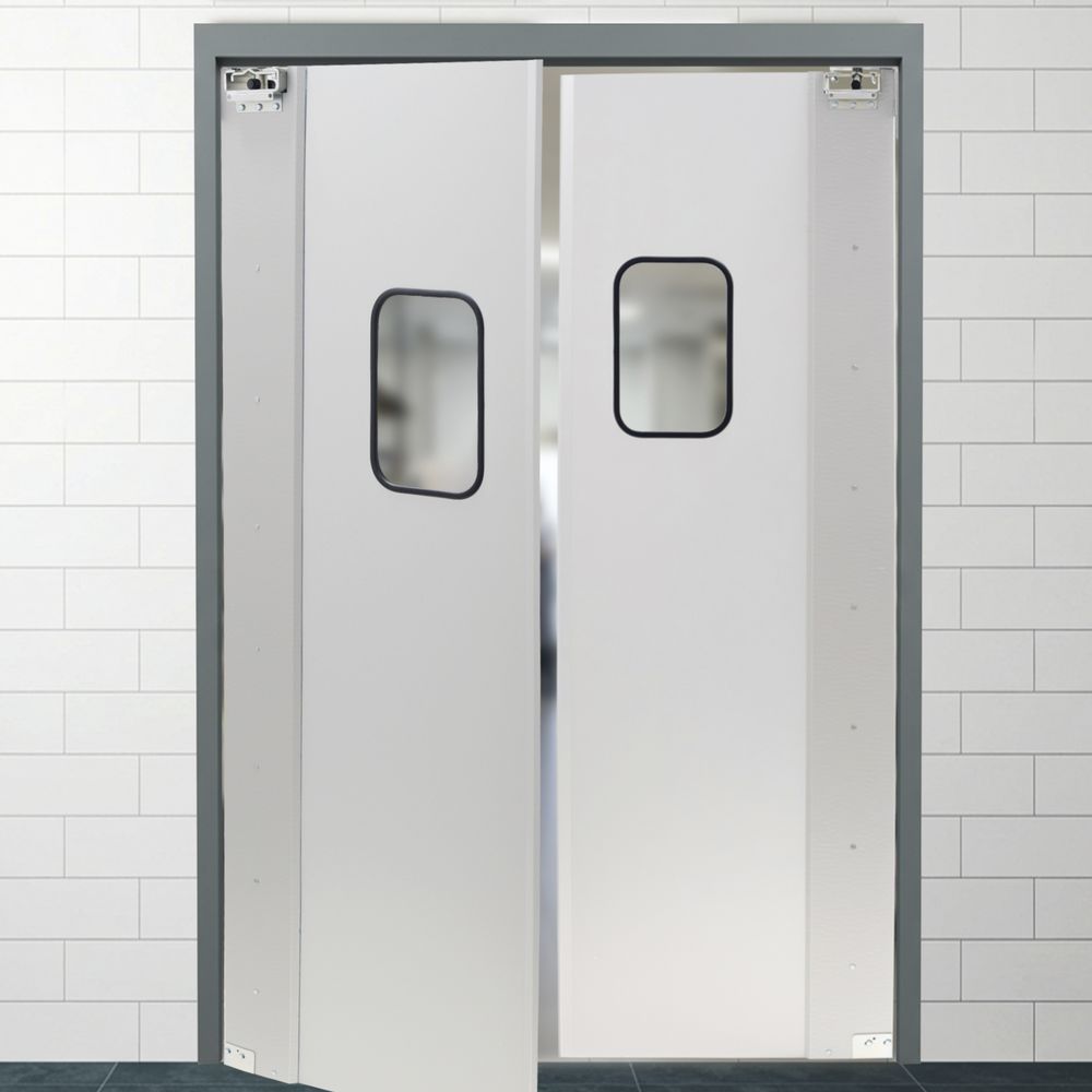 Kratos 28W-253 Double Traffic Door with 9" x 14" Windows - 69"W x 2"D x ...