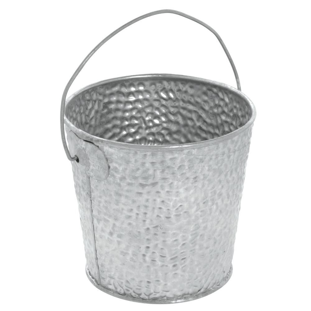 Tablecraft® Galvanized Metal Appetizer Pail - 4" Dia x 4" H