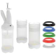 Portion Pal™ 16 oz Clear Plastic Bottle Kit - 3 1/2"Dia x 11 1/2"H