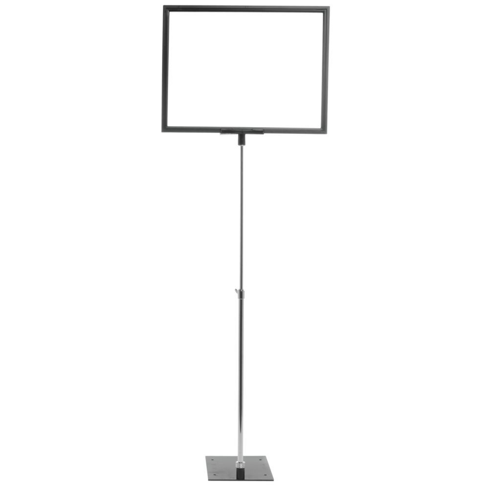 Black Plastic Sign Stand Telescopic Stem With Centered Base - 8 1/2"L x ...