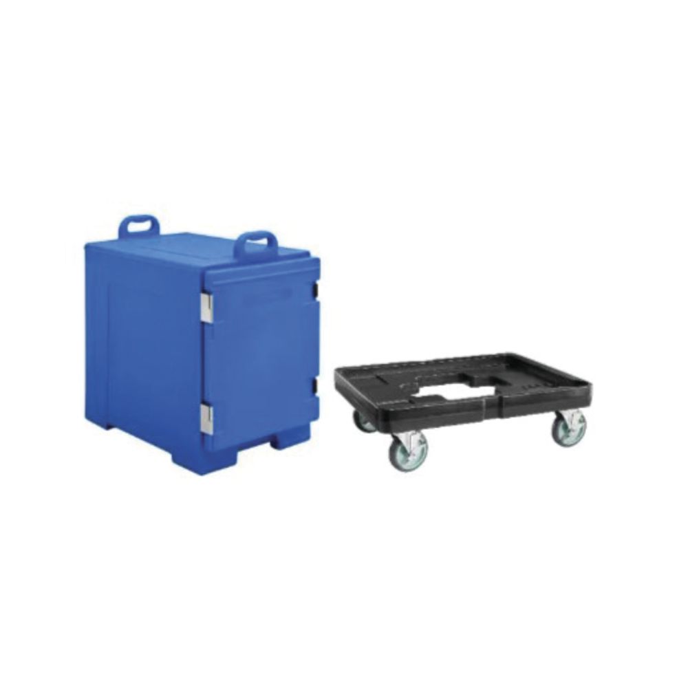CenPro 29A-160 5-Pan Blue Food Pan Carrier With Dolly and Strap - 16-3/ ...