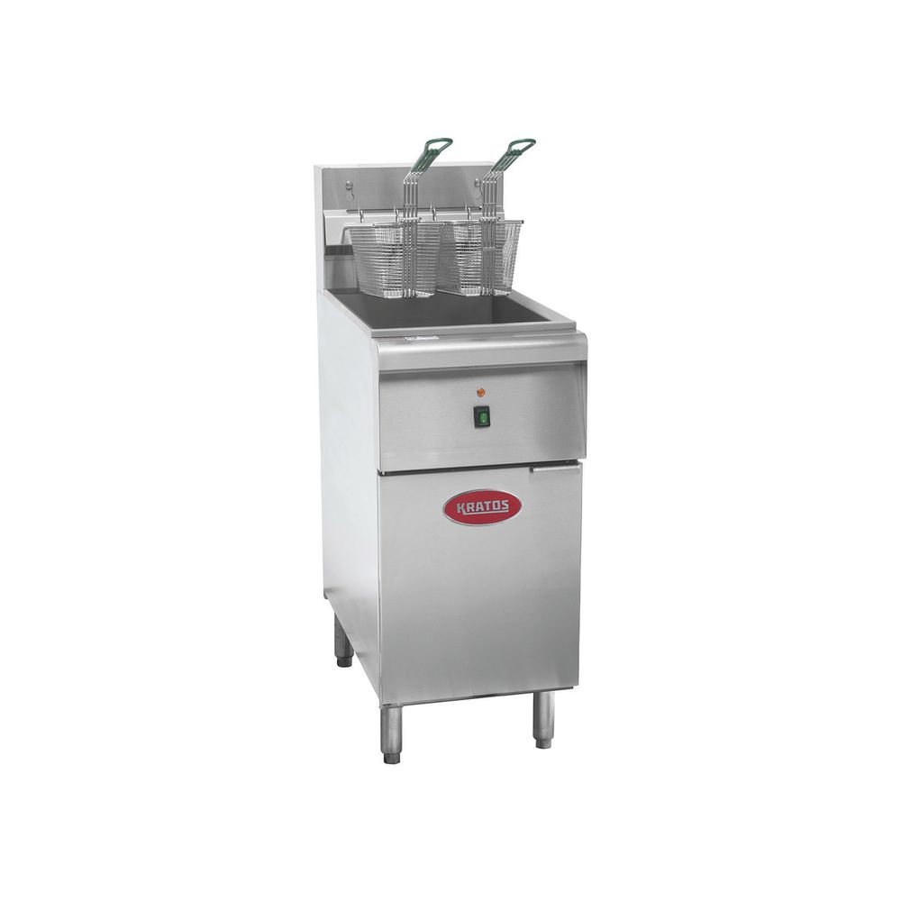 Kratos 40 lb. Electric Commercial Floor Fryer, 208V, 3 Phase